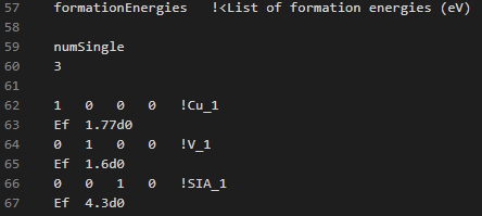 点缺陷的类型及其形成能（ E f E f